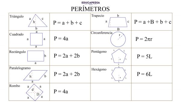 Cálculo de perímetros - Educapedia