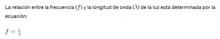 La luz. Longitud de onda, frecuencia y energía - Educapedia